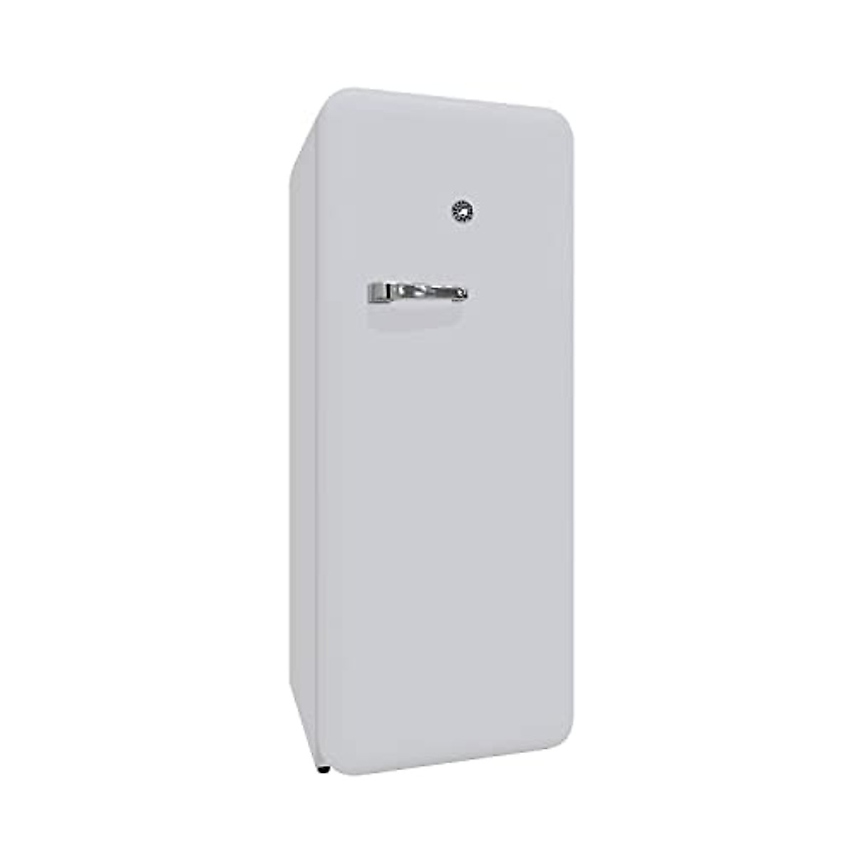 BRAMA Retro Fridge with Top Freezer 9.9 Cu.Ft. Full Refrigerator for Apartment, Condo, House, Kitchen, 24-Inch, White