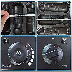 Mvckyi Commercial 8 PCS Electric Waffle Maker with removable plates, Non Stick Penis Shape Waffle Machine Hot Dog Baker, Strange Shape Sausage Grill Waffle Baker for Fast Food Restaurant Equipment