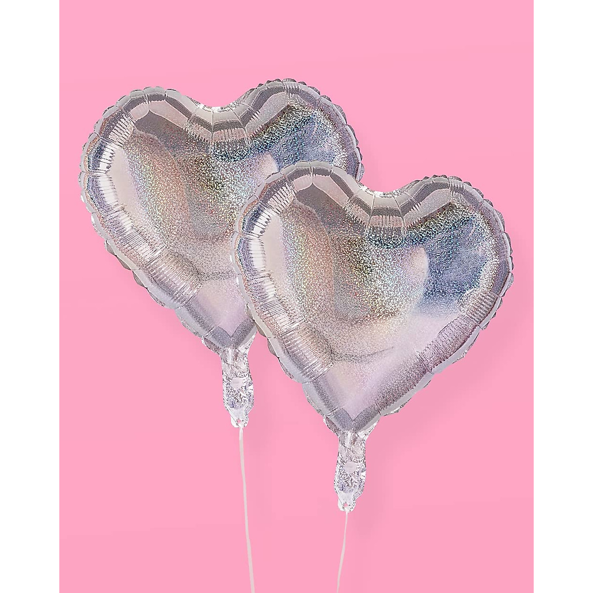 xo, Fetti Iridescent Heart Foil Balloon Pack - 4 pack | Birthday Party Supplies, Bachelorette Party Decorations, Last Disco, Bday Balloon Arch, Vday