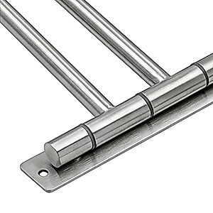 Sumnacon™ Silver Stainless Steel Wall-Mounted Towel Rail Swivel Bars Bathroom Towel Rack Hanger Holder Organizer (2 Bar)