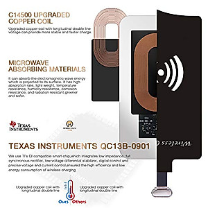 Wireless Charging Adapter Charger Receiver Compatible LG G4 Stylo 2 3 G4 G3 G2 V10 K7 Q6 K20 Samsung Galaxy S4 S3 J7 Pro A12 A11 A10 Note 4 Moto G5 Plus G5S E5 E4 Micro USB Module Card Android Charge
