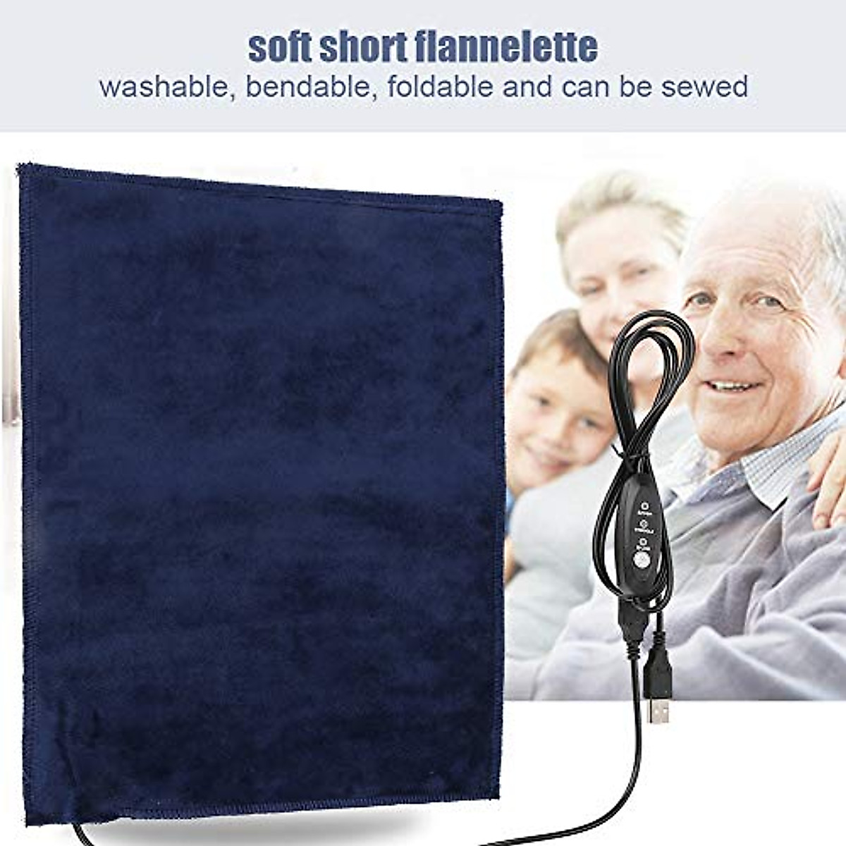 USB Heating Pad 5V 2A Electric Cloth Heater Pad, Dog and Cat Bed Mats Terrarium Heat Mats Pet Supplies Heating Element for Abdomen Lumbar Pet Cat Warmer Mat, 45, 9.5 * 11.8inch