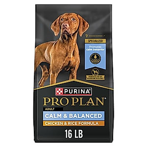 Purina Pro Plan Calm & Balanced Dry Dog Food, Adult Dog Calming DHA Chicken & Rice Formula - 16 lb. Bag