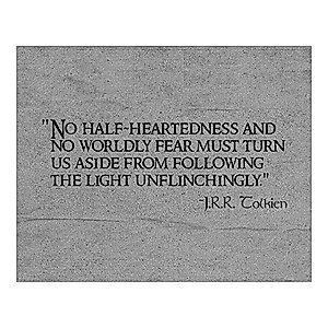 Worldly Fear Musn’t Dim Light - Motivational Wall Art, Motivational Wall Decor Print With J.R.R. Quotes Is An Inspirational Wall Art For Office, Home Wall Decor & School Decor. Unframed-10 x 8"