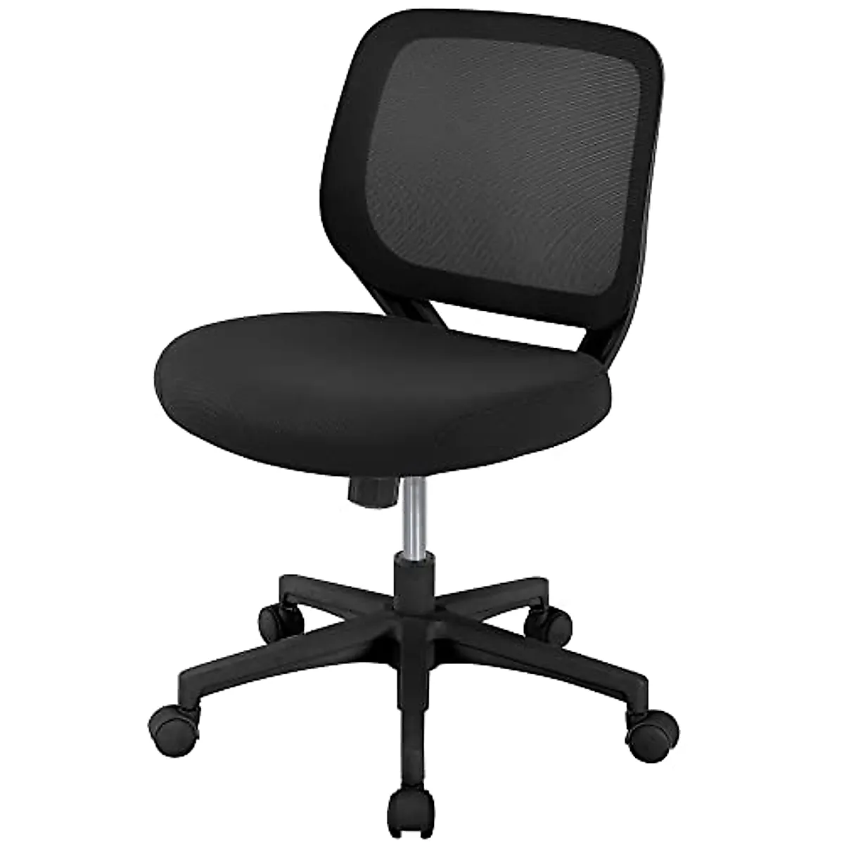 Realspace® Adley Mesh/Fabric Low-Back Task Chair, Black, BIFMA Certified