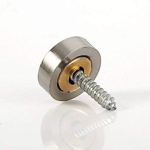 Mellewell 40 PCS Screw Covers Decorative Caps (Solid Brass Construction) Mirror Screws Fasteners, 3/5" Diameter, Brushed Stainless Steel