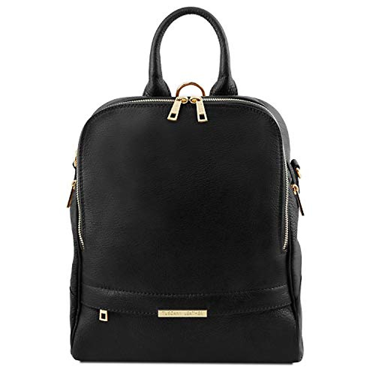 Tuscany Leather TLBag Soft leather backpack for women Black