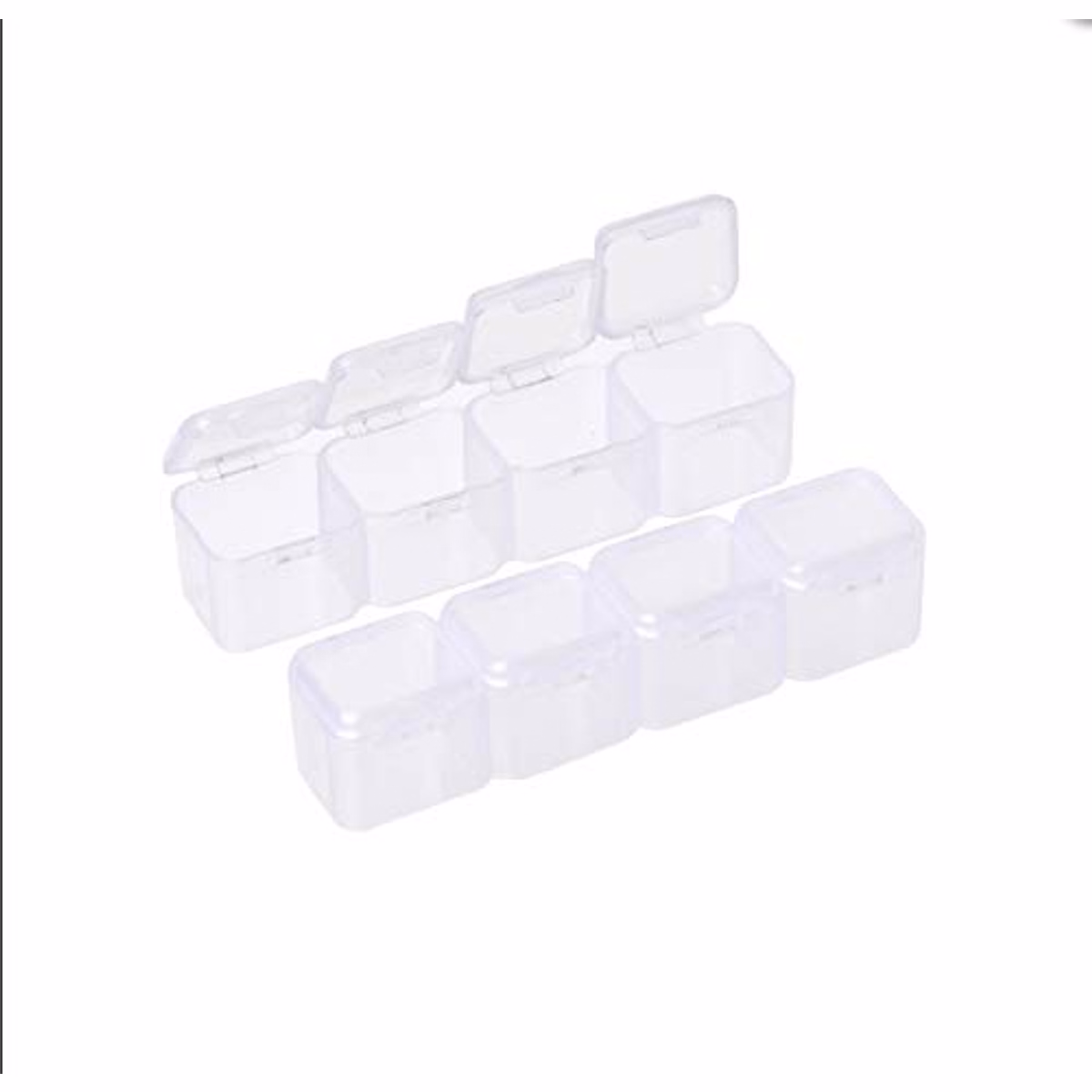 Nunobob 2 Pack 28 Slots Plastic Diamond Painting Storage Box Organizer Case Craft Nail Art Rhinestone Tools Beads Jewelry Storage NUSS5 NUSS5