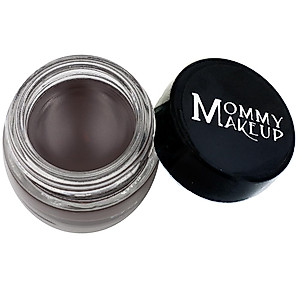 Mommy Makeup Waterproof Stay Put Gel Eyeliner Pot with Semi Permanent Micropigments - Long Lasting, Highly Pigmented Eye Liner, 0.14 oz (Chocolate Kiss)