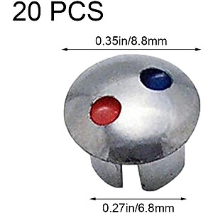 20 Pcs Faucet Replacement Part| Faucet Handle Index Buttons Faucets Replacement Part,Hot Cold Water Markers, Hot and Cold Signs Button Hot Cold Water Label for Kitchen Air Tool Parts & Accessories