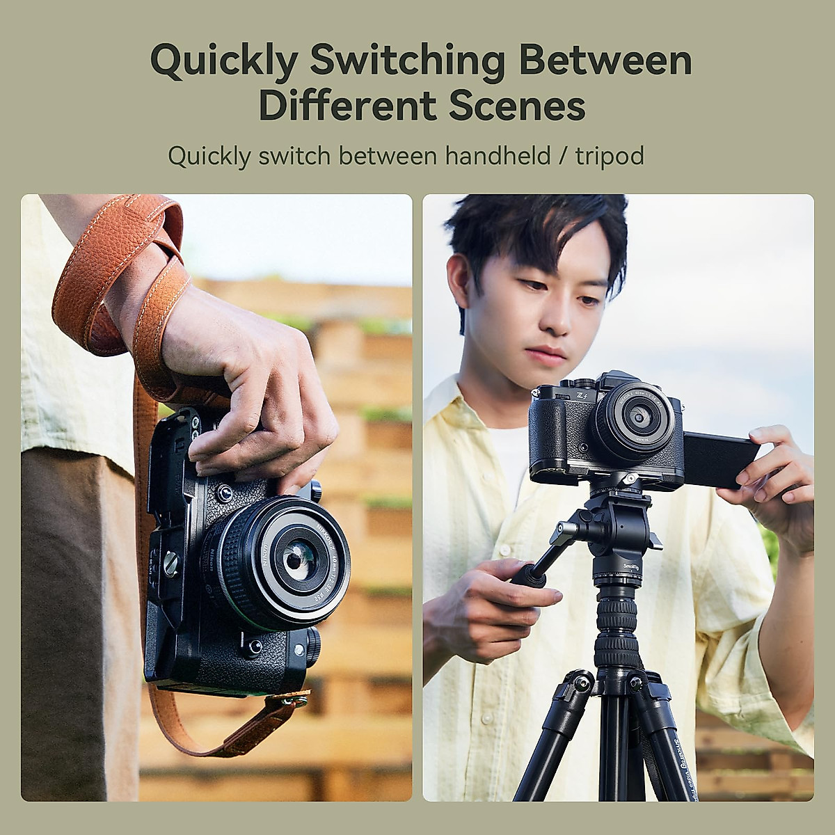 SmallRig Z f Handgrip L-Shape Grip for Nikon with Ergonomic Silicone Grip, Built-in Quick-Release Plate for Arca for Quickly Switch on Gimbal/Tripods/Handheld Shooting - 4262