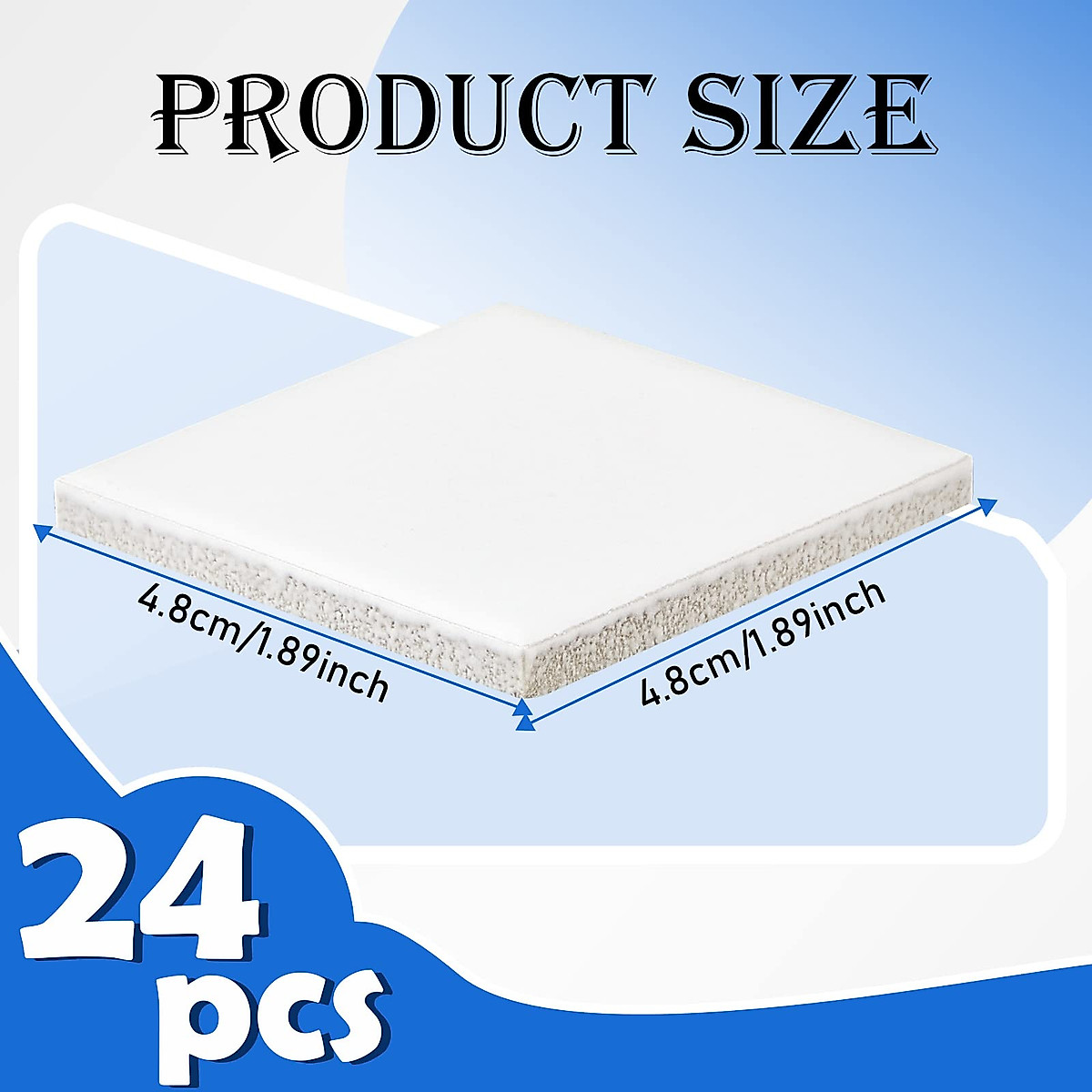 24 Pcs White Streak Plates for Mineral Kit Test Streak Geology Tools Hardness Test Kit Science Supply for Rock Test Specimens Science Classrooms Labs, 1.9 x 1.9 Inches