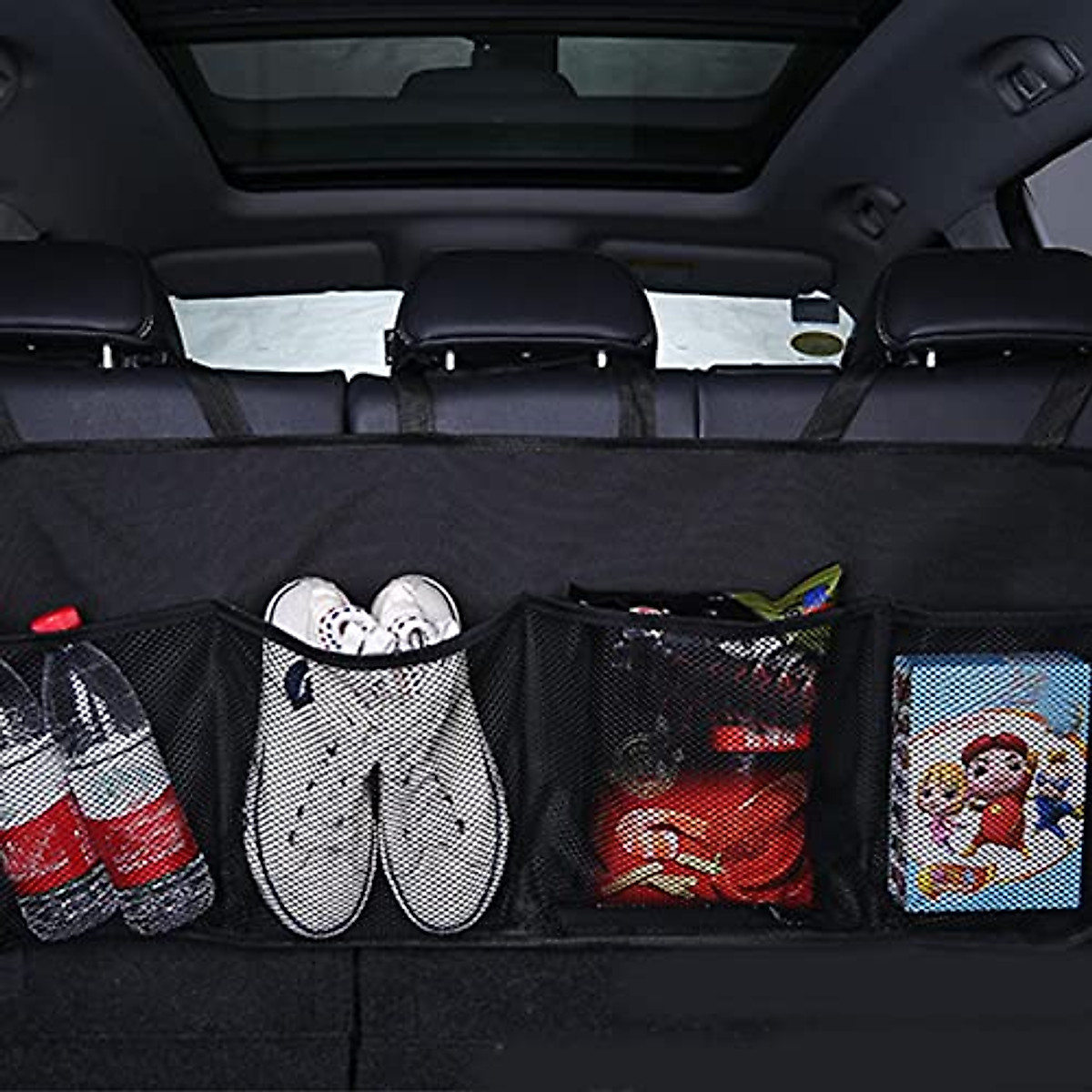 Caneem Trunk Hanging Storage,Super Capacity Backseat Hanging Organizer with 8 Large Storage Bag - Waterproof Trunk Storage Bag Very Good Car Accessories for Men &Women