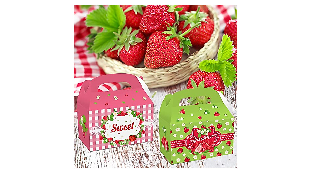 NA 12 Pack Fruit Strawberry Party Favor Boxes for Gifts & Treats