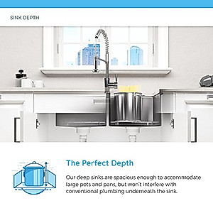 MR Direct 1823-16 Stainless Steel Undermount 23 in. Single Bowl Kitchen Sink