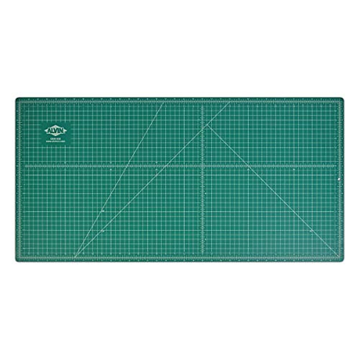 ALVIN Cutting Mat Professional Self-Healing 18" x 36" Model GBM1836 Green/Black Double-Sided, Gridded Rotary Cutting Board for Crafts, Sewing, Fabric - 18 x 36 inches
