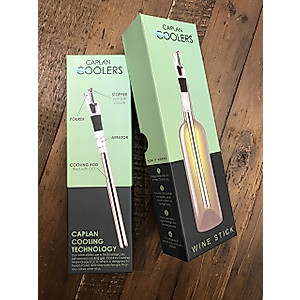 Caplan Coolers: Wine Bottle Chiller Cooling Stick (with Pourer, Aerator, and Bottle Stopper)