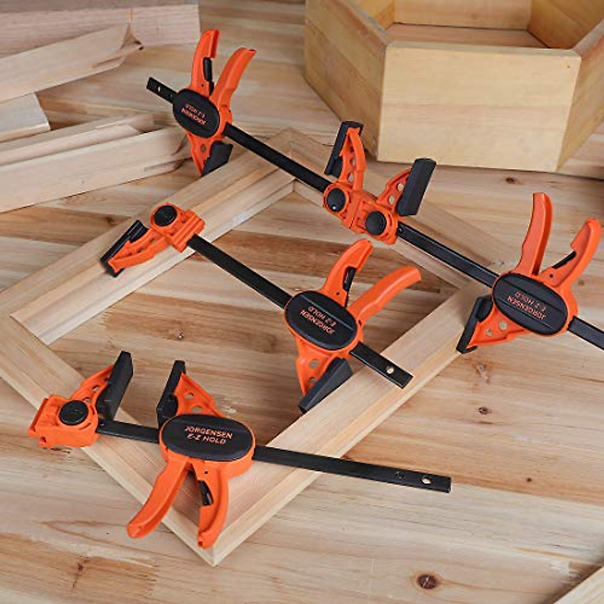 Jorgensen 6" Spreader/Bar Clamp Set, 4-pack,One-Hand Light Duty E-Z Hold Clamp/Spreader, 99216A