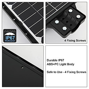 300W Solar Flood Light with Remote Control, Motion Sensor Dusk to Dawn Solar Security Flood Lights, IP67 Waterproof Dimmable Outdoor Street Lighting for Parking Lot, Garden, Yard, Driveway, Patio