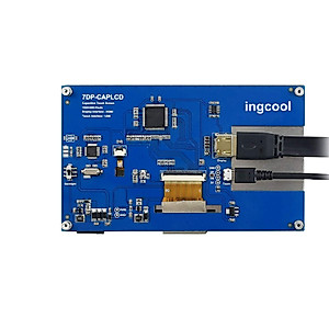 Ingcool 7 inch HDMI LCD 1024x600 Resolution Capacitive Touch Screen IPS Display Module Compatible with Raspberry Pi 4 3 2 1 B B+ A+, PC, Supports Windows 10/8.1/8 / 7