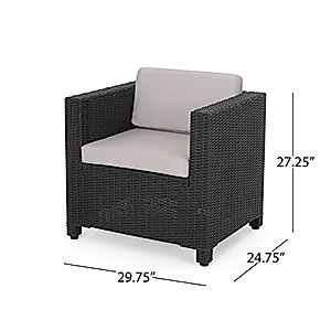 Christopher Knight Home 311164 Outdoor Conversation Sets, Dark Gray + Gray