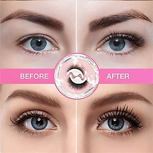 Banrlopu Eyelashes, Banrlopu Reusable Self Adhesive Eyelashes, 5 Pairs Glazyboo Self Adhesive Eyelashes, Upgrade Lash Buddy Self-Adhesive Eyelashes Natural for Women No Glue (5pairs#thick)