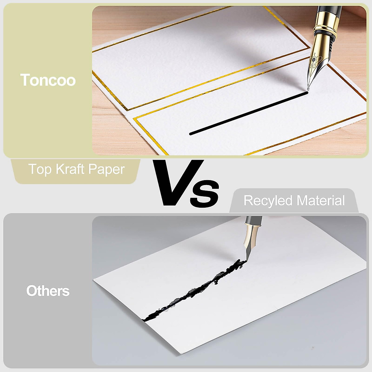 120Pcs Premium Place Cards, Small Table Cards with Gold Foil Border, 2" x 3.5" Tent Cards, Escort Cards, Name Cards, Wedding Place Cards for Wedding, Table, Dinner Parties, Seating Cards