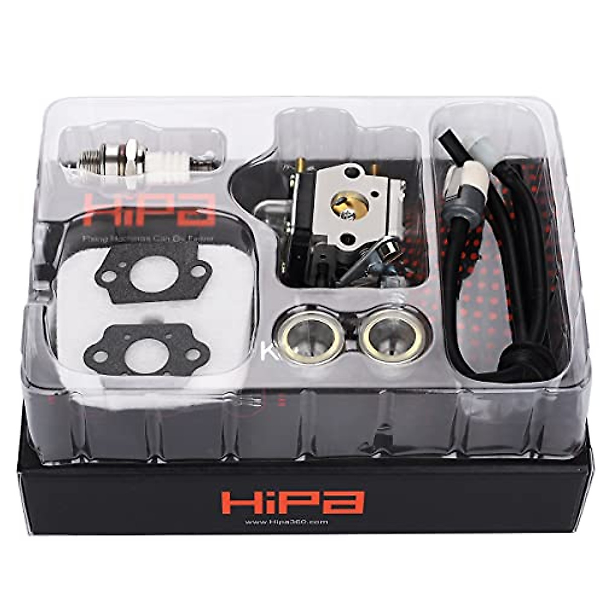 Hipa C1U-K54A Carburetor for Mantis Tiller 7210 7222 7222E 7222M 7225 7230 7234 7240 7920 7921 7924 7925 7228 Cultivator C1U-K82 Maintenance Kit