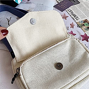 MBVBN Kawaii Purse Crossbody Bag Kawaii Wallet Kawaii Crossbody Bag Kawaii Corduroy Purse Mini (Beige)