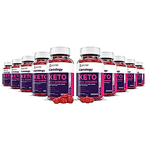 Justified Laboratories (10 Pack) Ketology Keto ACV Gummies 1000MG with Pomegranate Juice Beet Root B12 600 Gummys