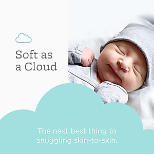 MONICA + ANDY Organic Cotton Unisex Layette Sets (0-3 Months, Grey, 4)