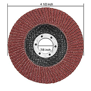 20 Pack 4-1/2 Inch Flap Disc 60 Grit Grinder Sanding Disc 4.5 Inch Grinding Wheels and Sanding Discs for Angle Grinder, Type #27 Aluminum Oxide Abrasives Flap Sanding Wheels (4-1/2" x 7/8")