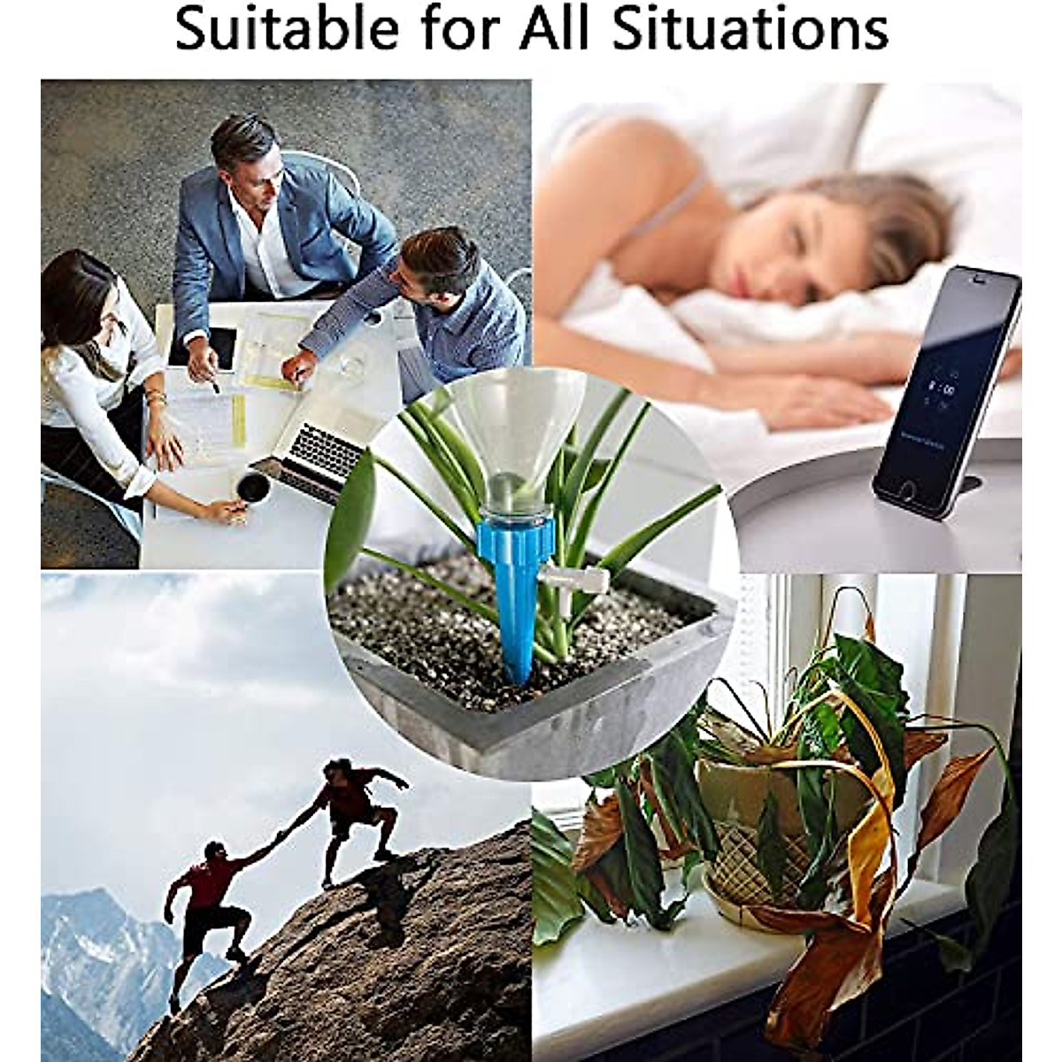 LABOTA 24 Packs Self Watering Spikes, Adjustable Plant Watering Spikes with Slow Release Control Valve Switch for Garden Plants Indoor & Outdoor