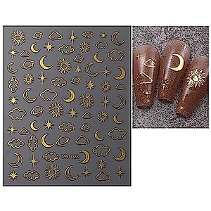 12Styles Nail Art Metal Studs Gold Metallic 3D Pieces Rivet Palm Tree Turtles Marine Life Charms for Summer Beach Ocean Manicure DIY Acrylic Nails Design Supply (Gold Ocean Studs)