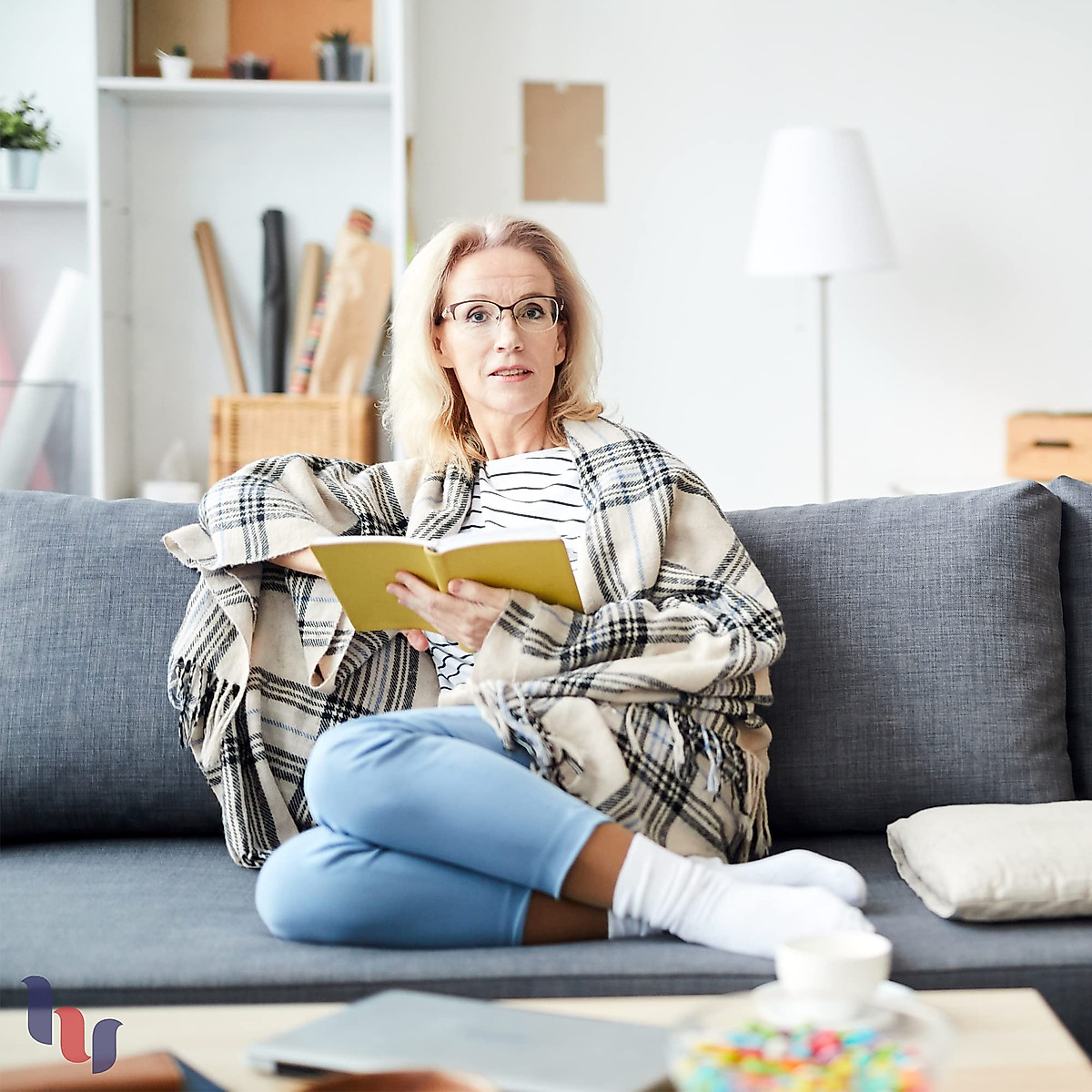 Hugh Ugoli Women's Thick Cotton Winter Crew Socks | Warm Comfort Boot Socks, Breathable & Comfortable, Non Binding Top, 3 Pairs, Gray, Shoe Size: 10-12