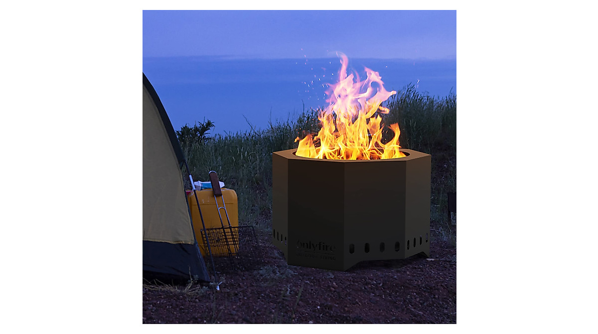 Onlyfire Smokeless 26-Inch Fire Pit for Outdoor Camping and Backyard