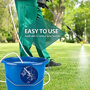 SideKing Battery Powered Sprayer Wand, 23.6" Telescopic Wand with 10FT Hose for Gardening (3 Nozzles)