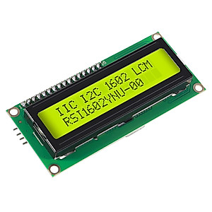 DORHEA 2PCS 1602 16x2 LCD Module Shield Yellow-Green Backlight with IIC I2C Driver Serial Interface and LCD Module Display