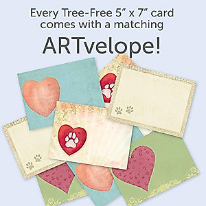 Tree-Free Greetings Forever Friends Pet Sympathy Card Assortment, 5 x 7 Inches, 8 Cards and Envelopes per Set (GA31528)