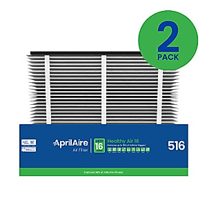 AprilAire 516 Replacement Filter for AprilAire Whole House Air Purifiers - MERV 16, Allergy, Asthma, & Virus, 31x28x4 Air Filter (Pack of 2)