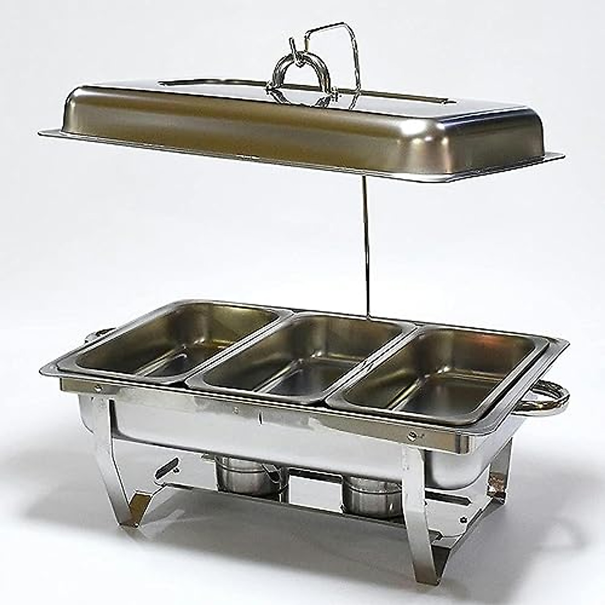 Food Warming Buffet Servers - Buffet Trays with Lids, Table Buffet Heaters, Portion Control Trays, Trolley Food Warmers, Buffet Food Warming Catering(Size:9L,Color:Three Lattice) (Three Lattice 9L)