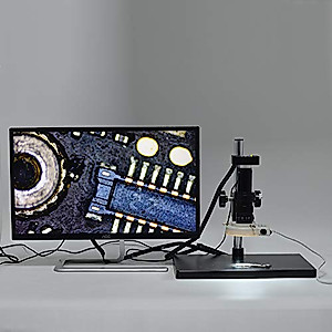 HAYEAR 34MP HDMI USB HD Digital Industry Video Microscope Camera+180X C-Mount Lens+144LED Light+Big Boom Stand Universal Bracket