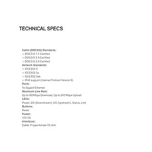 Linksys CM3024 High Speed DOCSIS 3.0 24x8 Cable Modem, Certified for Comcast/Xfinity, Time Warner, Cox & Charter (Modem Only, No Wifi Functionality)