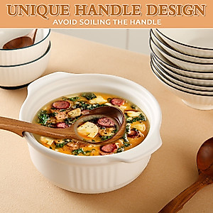 NAYAHOSE Wooden Soup Ladles,Wooden Spoons For Cooking, 3 Pcs Wooden Utensils for Cooking, Wooden Ladle,Natural Teak Wood Cooking Spoons,Kitchen Utensils set