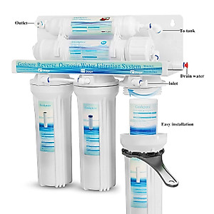Geekpure 5-Stage Reverse Osmosis Drinking RO Water Filter System-75GPD NSF Certificated Membrane Universal Compatible Filters