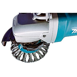 Makita 1 Piece - 4 Inch Knotted Twist Wire Wheel Brush for Grinders - Heavy-Duty Conditioning for Metal - 4" x 5/8-Inch | 11 UNC