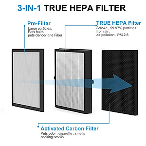 Vegebe G3 H13 HEPA Replacement Filter, Compatible with AMEIFU G3 (Sferf-30) Air Purifier (FXAP2W), 2 Pack