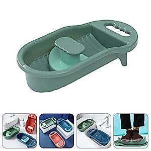 DOITOOL Washboard for Hand Washing Clothes Mini Washboard Personal Laundry Washboard Portable Socks Clothing Scrubbing Board Manual Clothes Handle Washboard 35x18cm