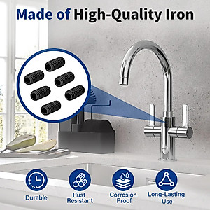 155023 Screw kit Compatible with Moen, 6 Pieces Set Screws Replacement Kits for Moen Kitchen Faucet, Black