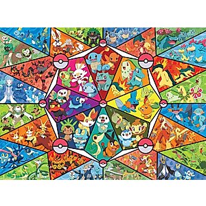 Buffalo Games - Pokémon - Stained Glass Starters - 1000 Piece Jigsaw Puzzle for Adults Challenging Puzzle Perfect for Game Nights
